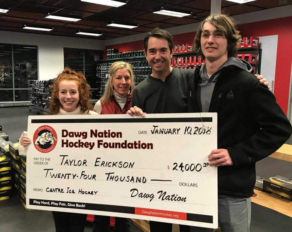 Giving Back to Taylor Erickson | DAWG Nation Hockey Foundation